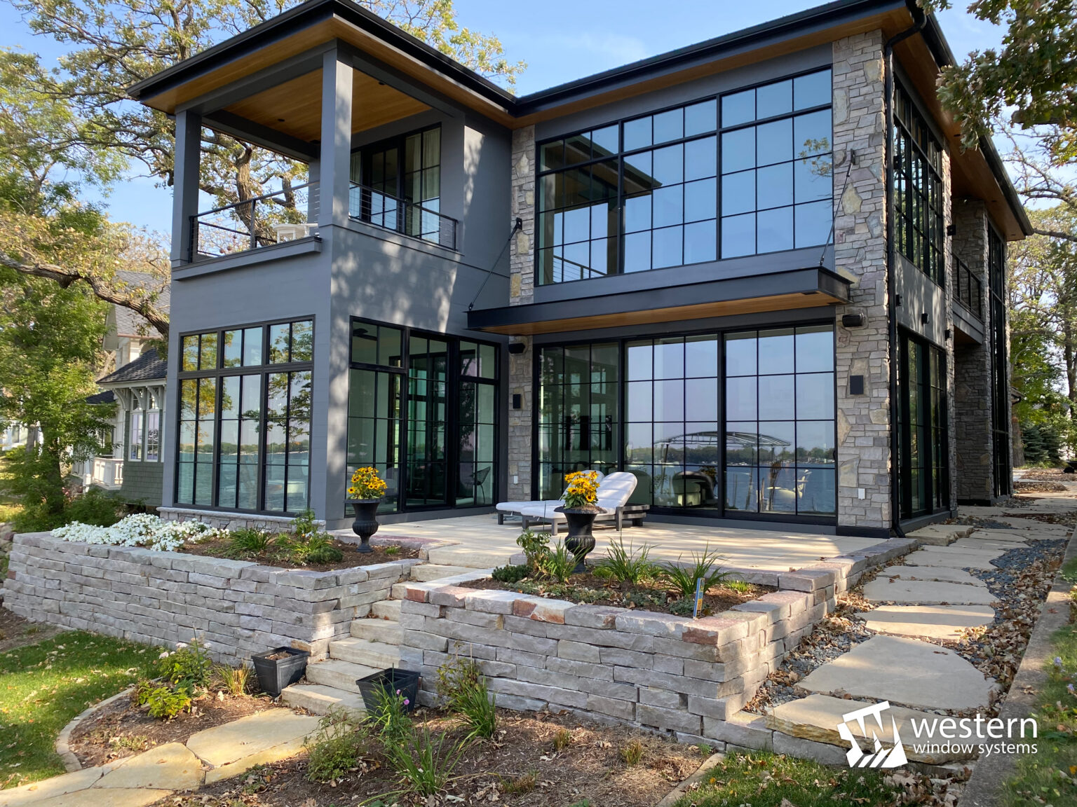 Black Framed Custom Windows in Utah | Peach Building Products